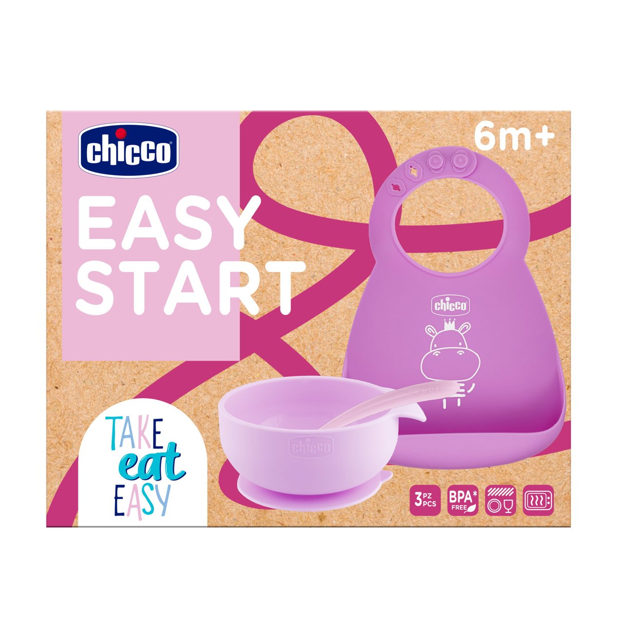 Chicco Easy Start Silicone Weaning Food Set 6m+, Pink – Chicco UAE ...